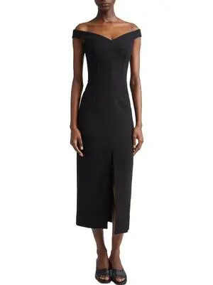 Michael Kors Off-the-shoulder Sheath Dress - Black