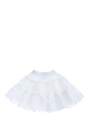 MIMI TUTU Mimi Tutu Frilled Satin Skort White