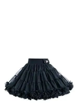 MIMI TUTU Bow Tulle Skirt - Black
