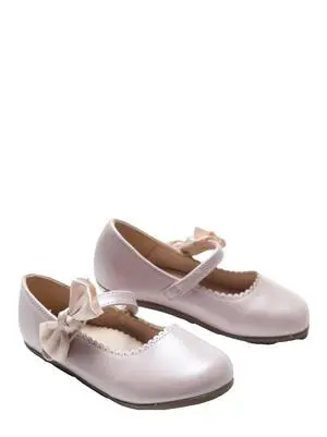 TULLEEN Satin Elodie Bow Flats - Pink