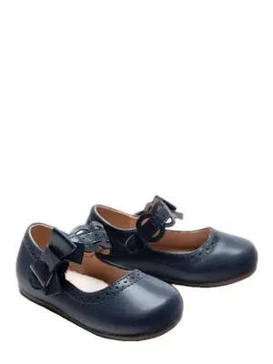 TULLEEN Ribbon Banded Flats - Navy