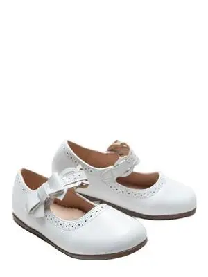 TULLEEN Ribbon Banded Flats - White