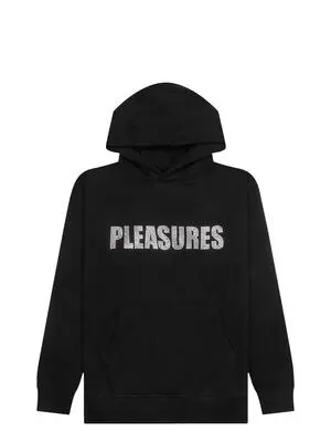 PLEASURES Rhinestone Impact Hoodie - Black