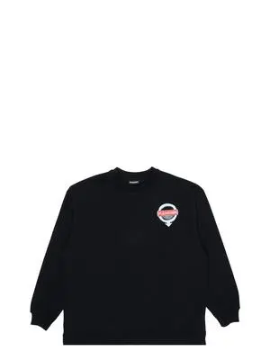 PLEASURES Language Crewneck - Black