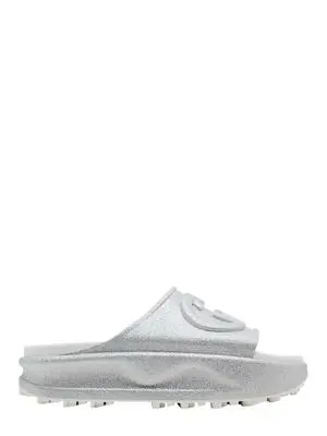 Gucci Interlocking G Slides - Silver