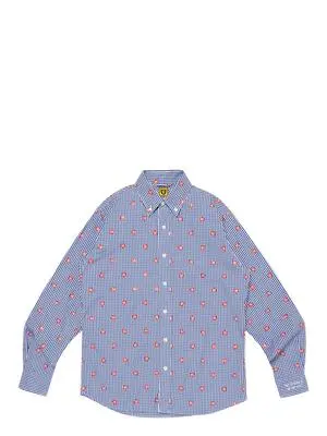 HUMAN MADE Heart Gingham Check Shirt - Blue