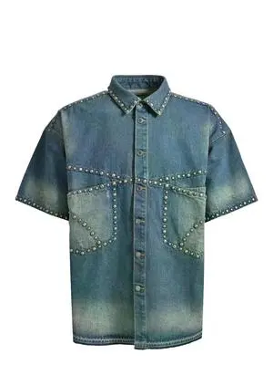 BREATH Stud-embellished Shirt - Blue