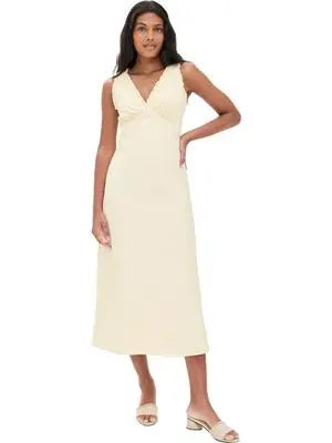 WAYF WAYF V-Neck Midi Dress