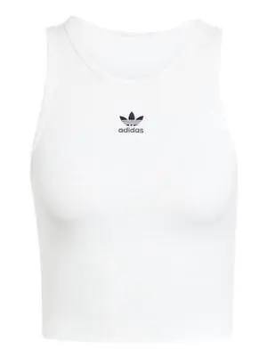 Adidas Essentials Ribbed Tank Top - White