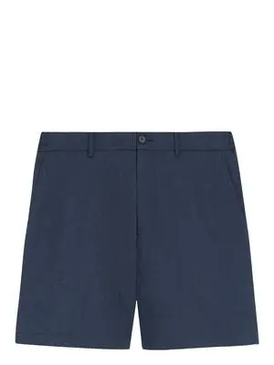 Theory Curtis Drawstring Relaxed Linen Shorts - Eclipse