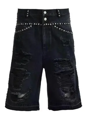 BREATH Stud-embellished Shorts - Black