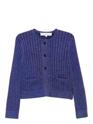 JW Anderson Cropped Cardigan - Purple