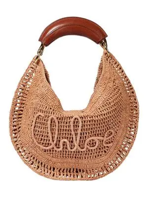 Chloé Raffia-effect Shoulder Bag - Brown