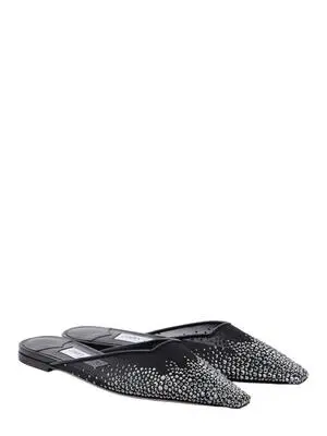JIMMY CHOO Vivi Embellished Mules - Black