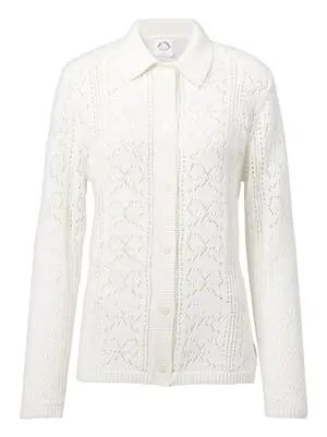 The Upside Lavalliere Malia Knitted Shirt - White