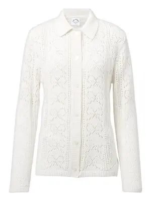 The Upside Lavalliere Malia Knitted Cotton Shirt - White