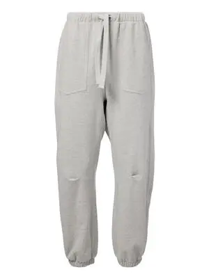 NILI LOTAN Dulce Cotton-blend Sweatpants - Grey