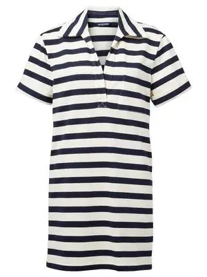VERONICA BEARD Veronica Beard Cayden Striped Cotton Polo Shirt Dress