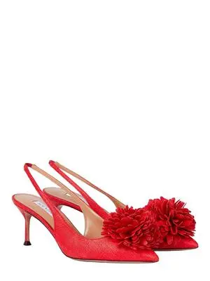AQUAZZURA Couturier 65 Slingback Pumps - Red