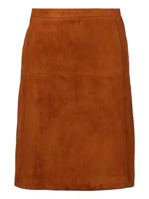 Versace Suede Midi Skirt - Brown