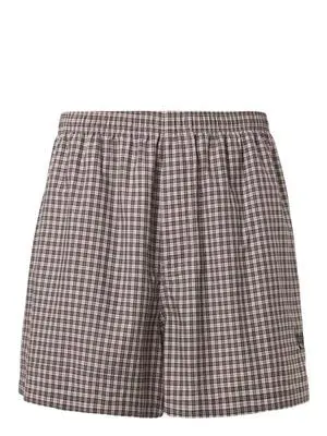 Balenciaga Checked Cotton Shorts - Beige