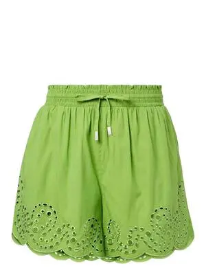 Simkhai Amelie Broderie Anglaise Shorts - Green