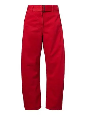 Magda Butrym Belted Barrel-leg Jeans - Red
