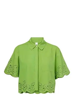 Simkhai Keyla Broderie Anglaise Top - Green