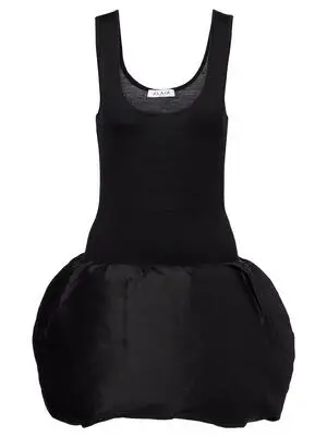 Alaïa Down-paneled Wool-blend Minidress - Black