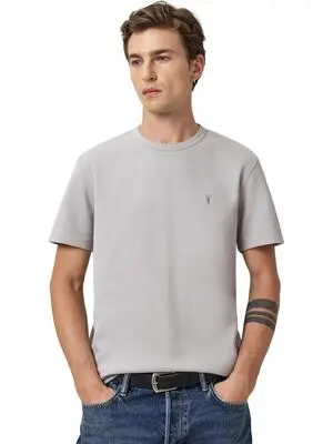 ALLSAINTS Ellis Waffle Texture Crew Neck Ramskull T-shirt - Green