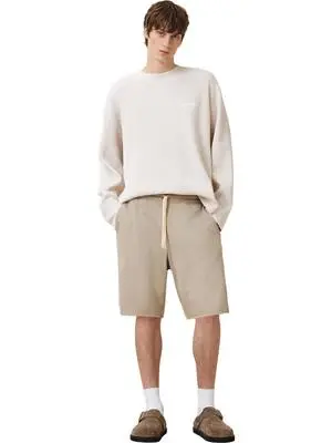 ALLSAINTS Helix Straight Fit Sweat Shorts - Brown
