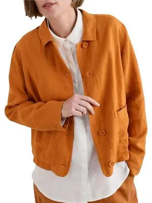 SEASALT CORNWALL Arame Linen Jacket Cumin