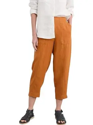 SEASALT CORNWALL Seasalt Cornwall Linen Cropped Trousers Cumin