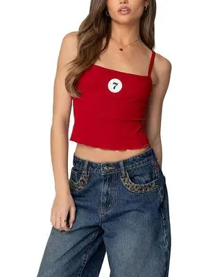 EDIKTED Precious 7 Tank Top - Red