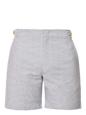 Orlebar Brown Bulldog Geometric-print Swim Shorts - Navy/cloud