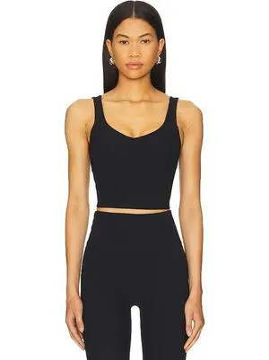 Beyond Yoga Impulse Cropped Tank Top - Black Onyx