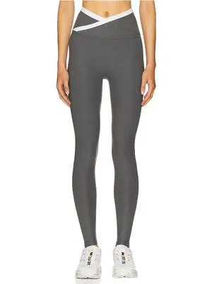 Beyond Yoga Spacedye Outlines High Waisted Midi Legging - True Gray Heather & Cloud White