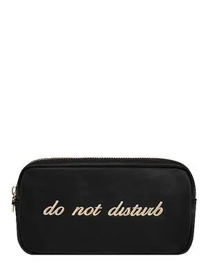 Stoney Clover Lane Do Not Disturb' Embroidered Small Pouch - Noir