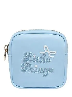 Stoney Clover Lane Little Things Embroidered Mini Pouch - Periwinkle