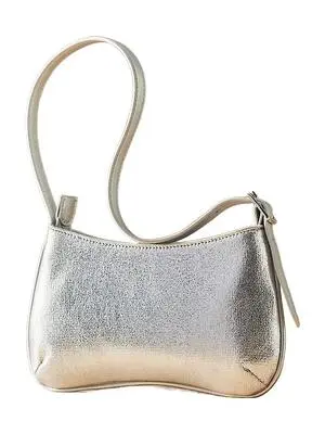 MALI + LILI Imani Metallic Shoulder Bag - Silver