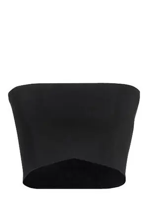 Fabiana Filippi Fabiana Filippi Viscose And Polyester Blend Tube Top Black