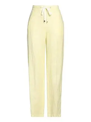 Peserico Wide-leg Linen-cotton Blend Pants - Yellow