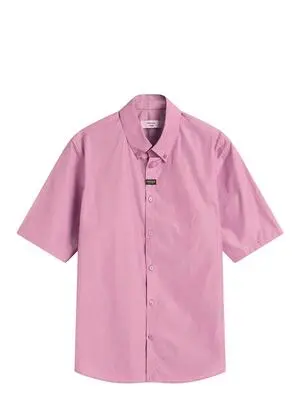 Martine Rose Pinstripe Short Sleeve Shirt - Purple Black Stripe