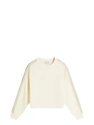 Moncler Crochet Stripe Sweatshirt - Beige