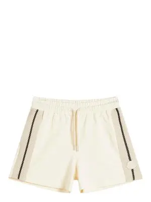 Moncler Crochet Trim Sweat Shorts - Beige