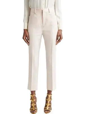 TOM FORD Wool Stretch Grain De Poudre Tailored Trousers - Light Blush