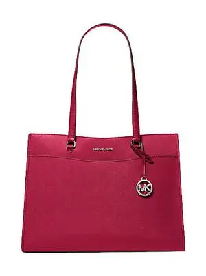 Michael Kors Michael Kors Jet Set Travel Large Saffiano Leather Tote Red
