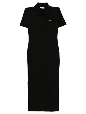 LACOSTE Lacoste Cotton Ribbed Shirt Dress