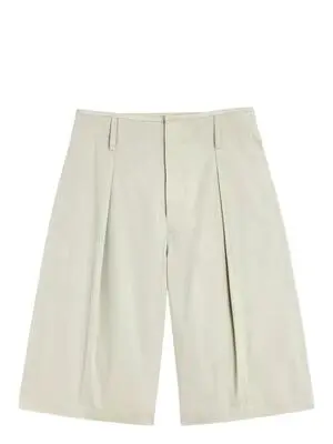 LEMAIRE Pleated Bermuda Shorts - Neutrals