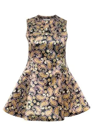 JW Anderson Paisley-print Mini Dress - Black